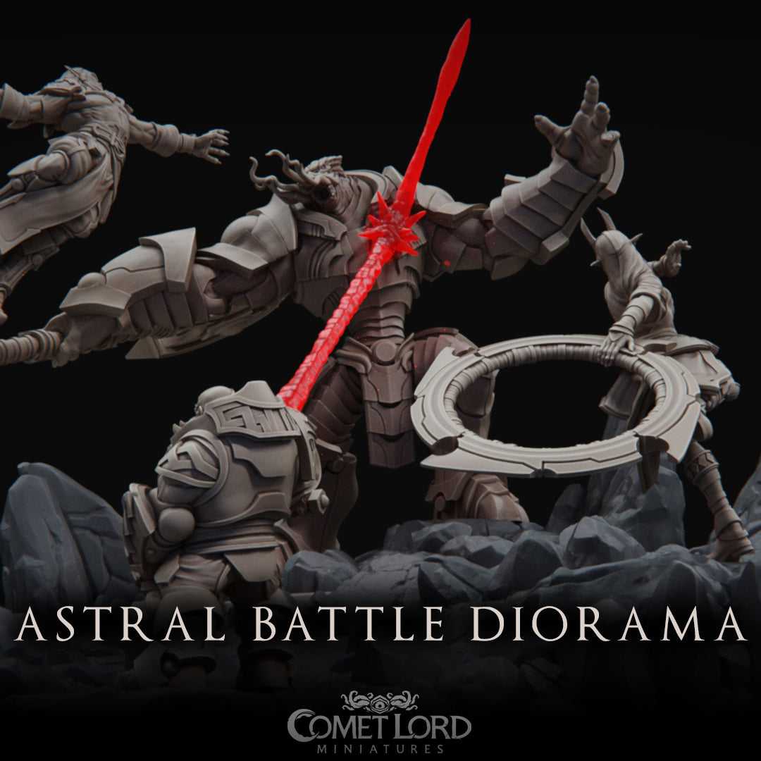 Astral Battle Diorama - Digital Version - Comet Lord Miniatures
