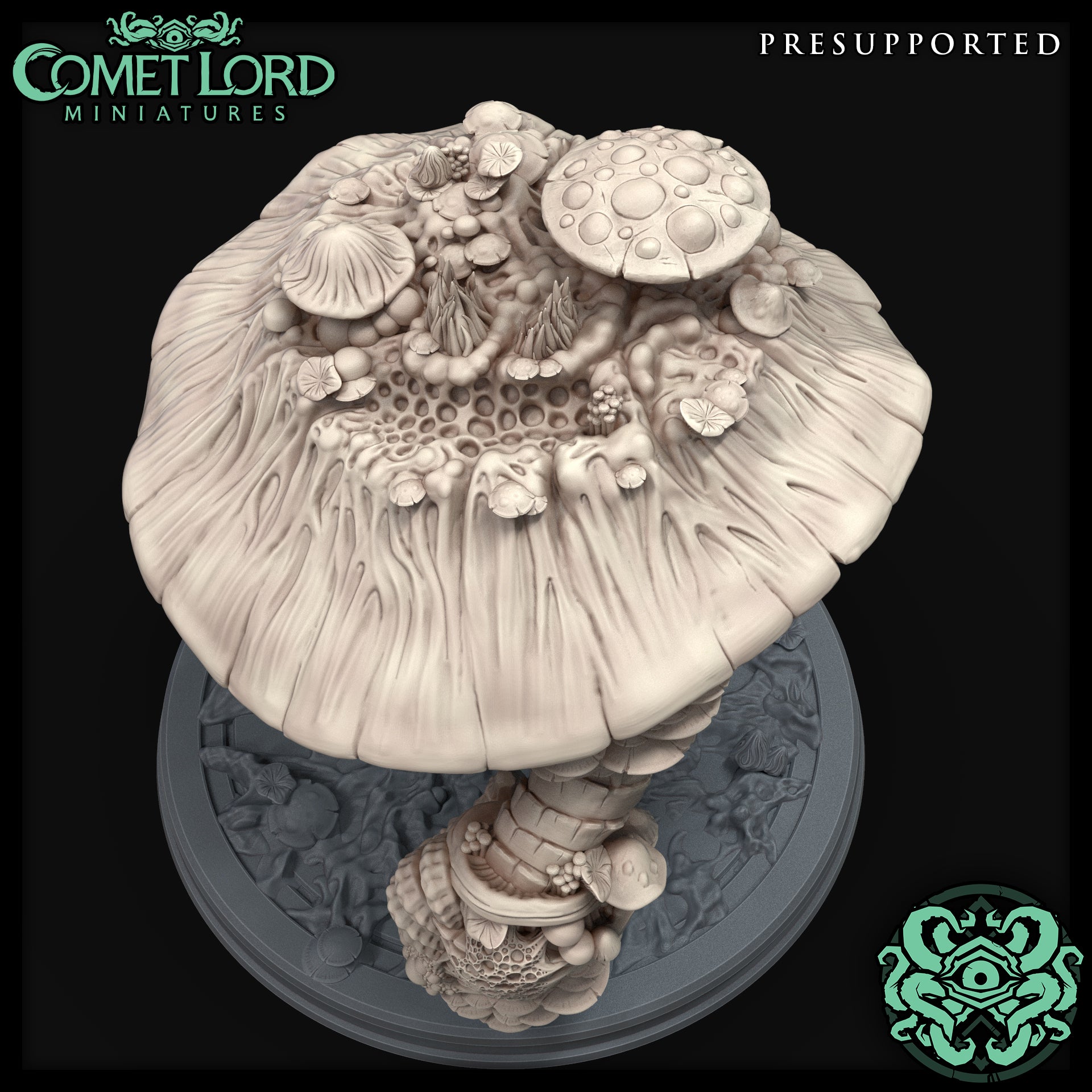 Myconid Behemoth & Myconid - Digital Version - Comet Lord Miniatures