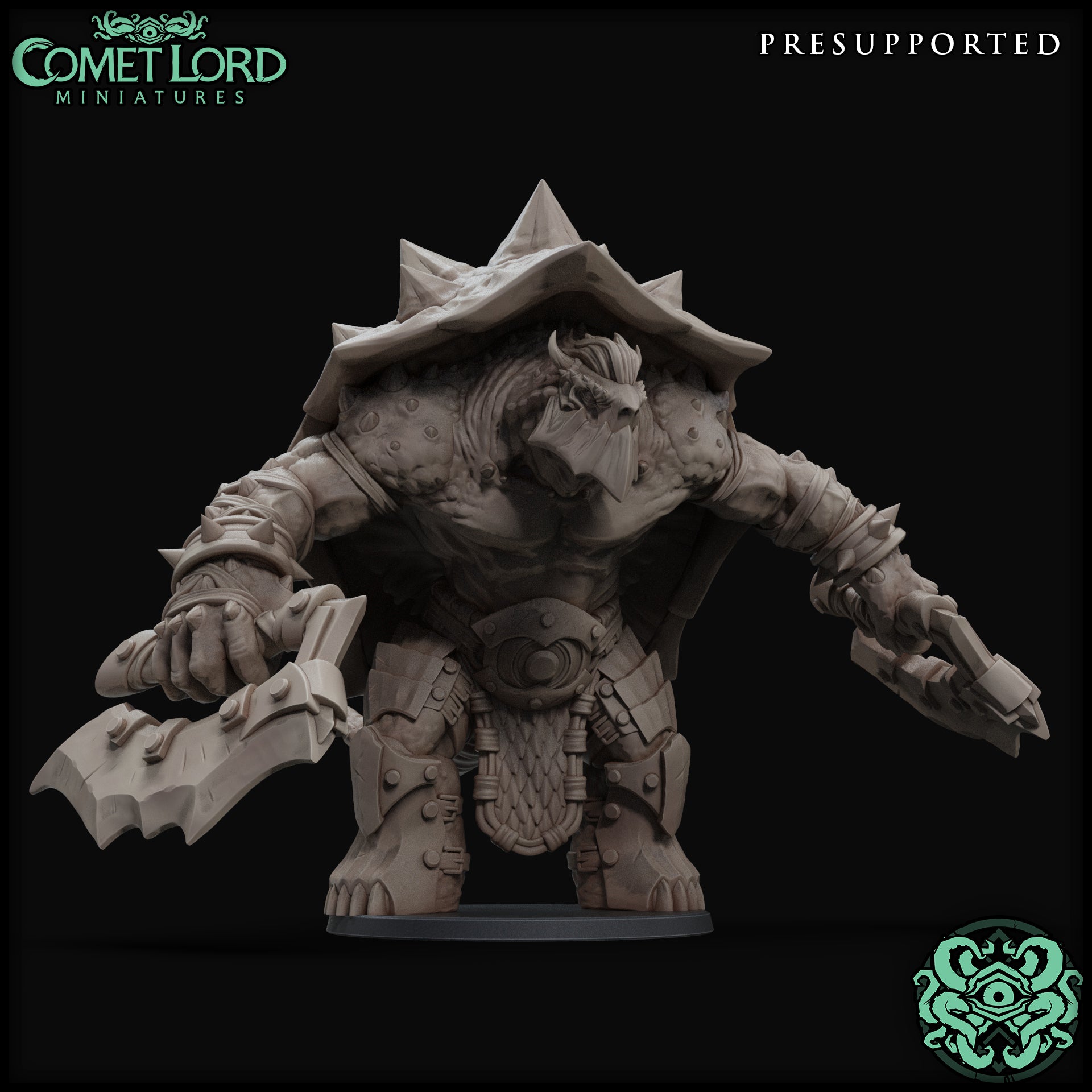 Snapjaw, The Tortle Barbarian - Digital Version - Comet Lord Miniatures