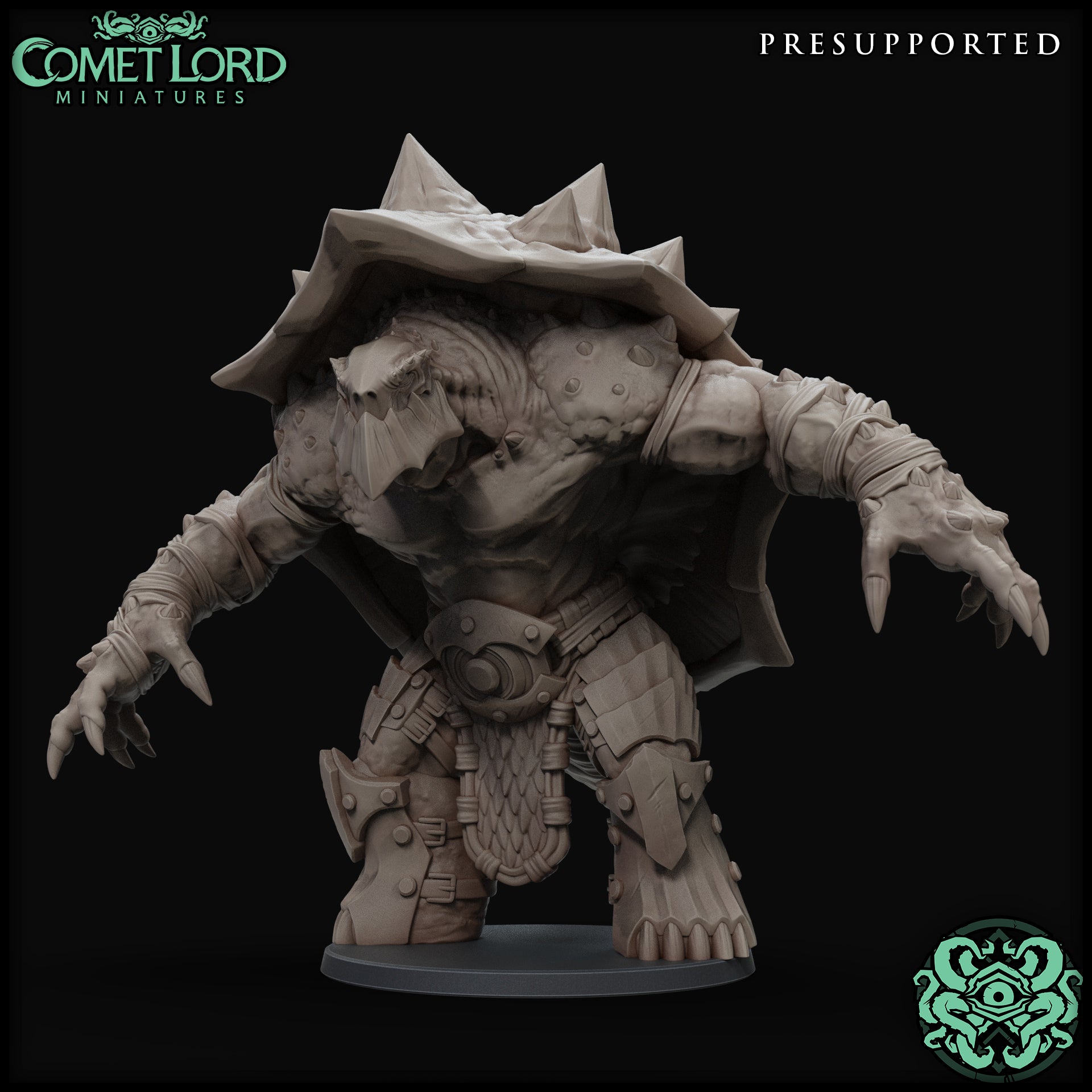Snapjaw, The Tortle Barbarian - Digital Version - Comet Lord Miniatures